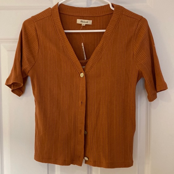 Madewell | Sweaters | Nwt Madewell Short Sleeve Cardigan Twinset Size ...